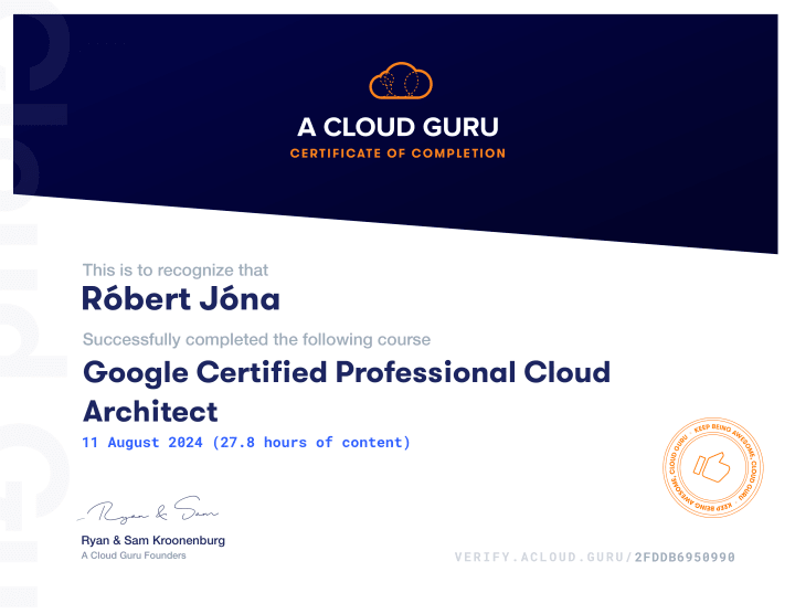 DevOps & Cloud Certifications - Robert’s Journey